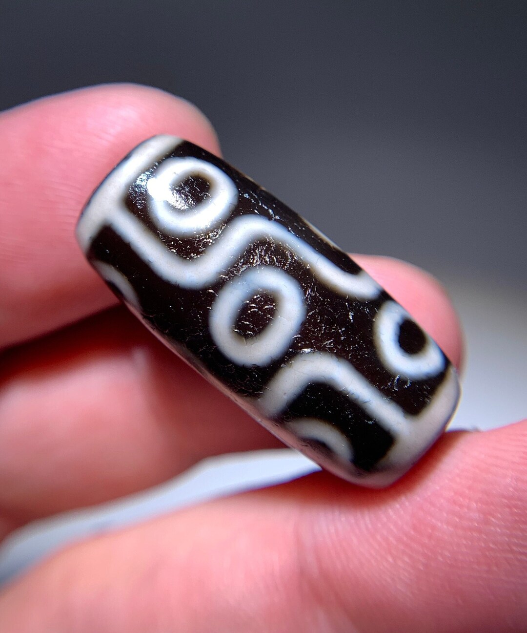 Dzi Bead 9 Eyes Amulet Pendant 28.2mm X 13.4mmsmall Size - Etsy