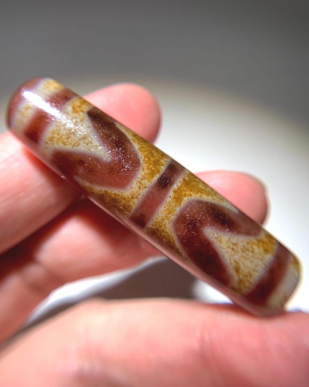 Tibetan Red Dzi Bead Amulet Pendant 53.5mm X 14.5mm - Etsy