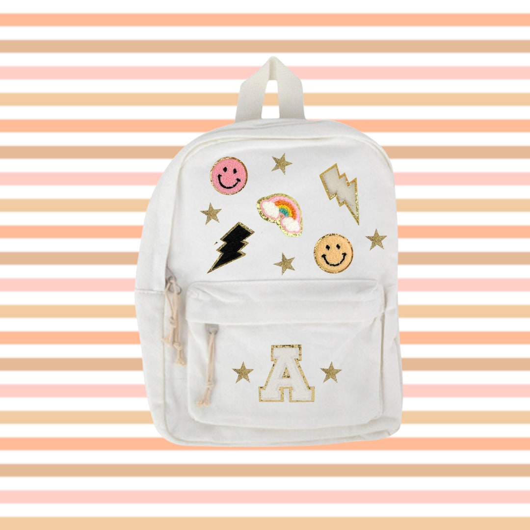 Customizable Backpack / Chenillle Patch Bag / Name Backpack / Trendy ...