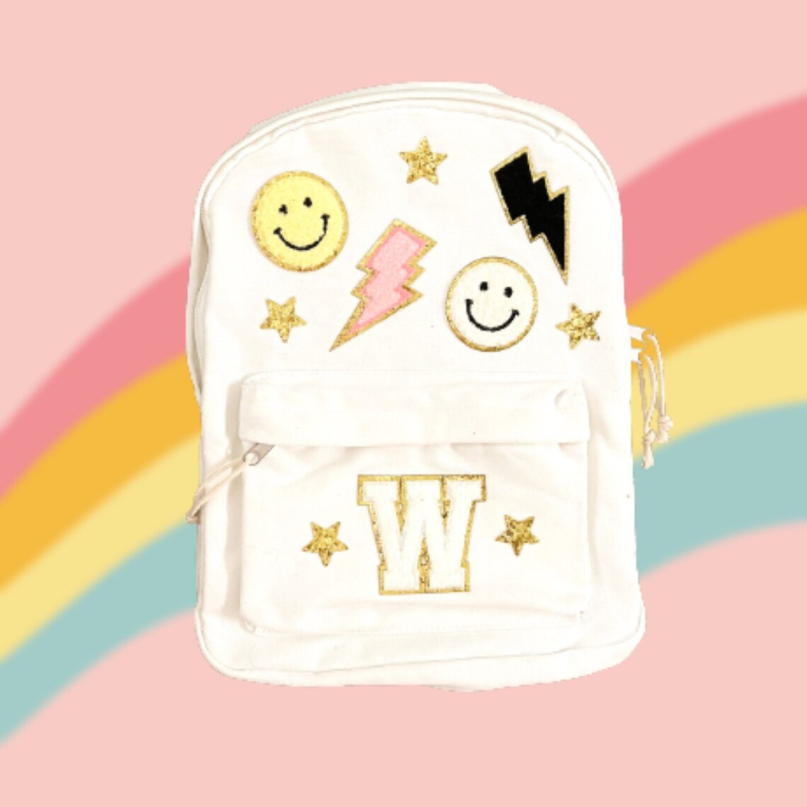 Customizable Backpack Trendy Patch Backpack Varsity Letter - Etsy