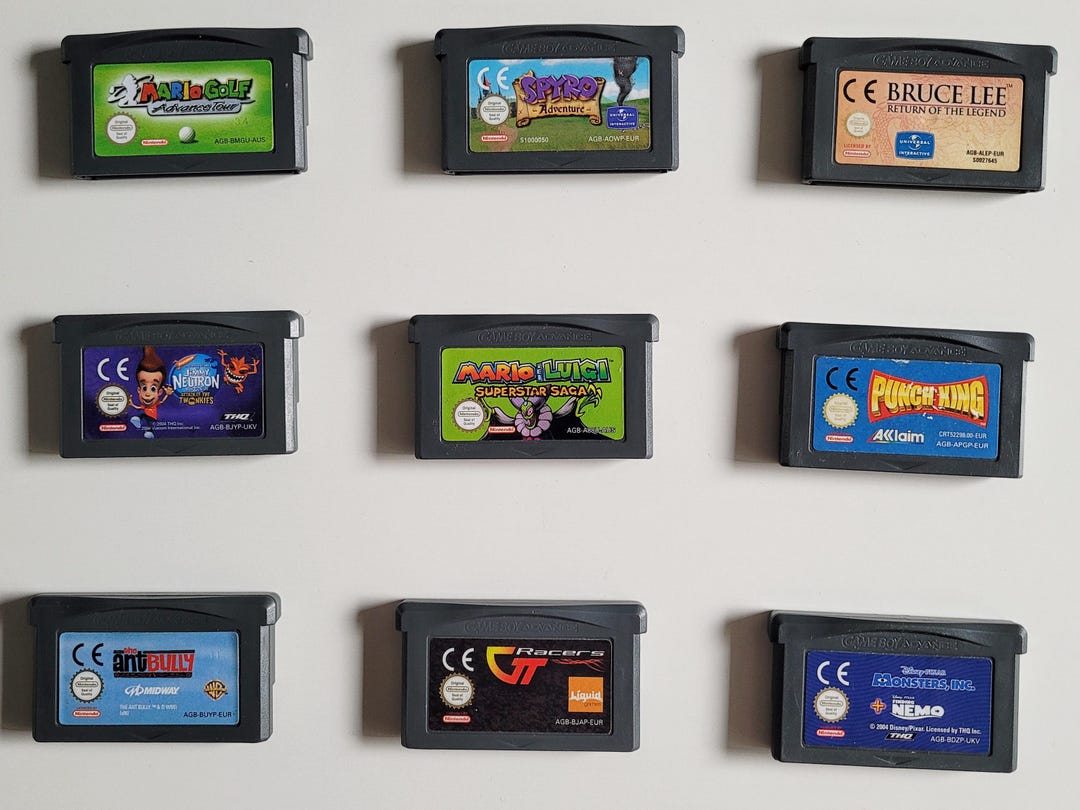 Genuine Nintendo Gameboy Advance Game Cartridges - Region Free - Etsy