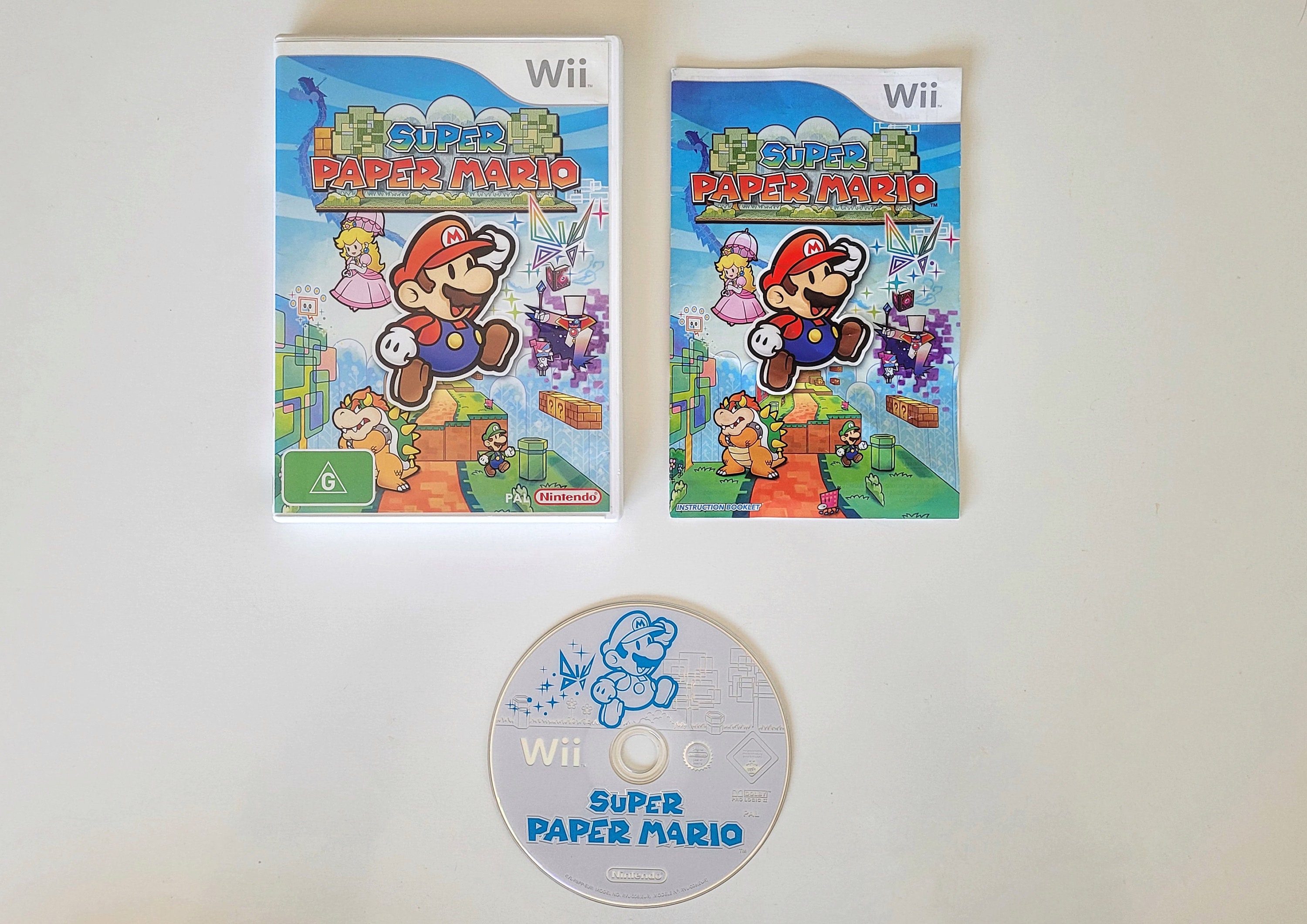 Super Paper Mario Wii Game PAL Region (for Europe and Oceania) Complete ...