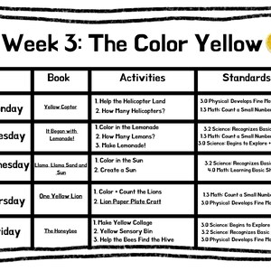 6 Week Tot School Colors of the Rainbow Curriculum + Activities; Red ...