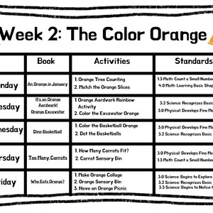 6 Week Tot School Colors of the Rainbow Curriculum + Activities; Red ...