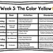 Tot School: the Color Yellow Week of Curriculum for 2-3 Year Olds - Etsy