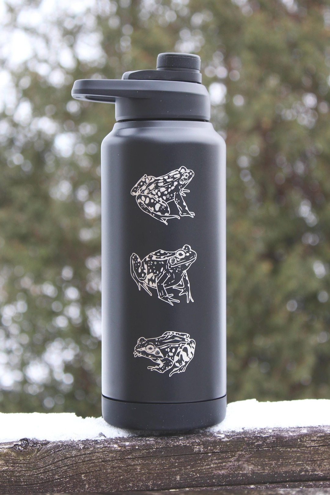 Insulated Bottle - Frogs | Stainless Steel | Water Bottle | Laser ...