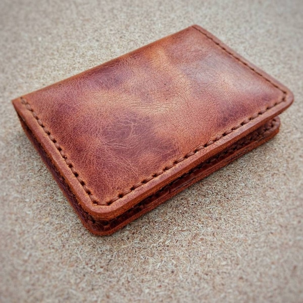 Leather Card Wallet - Etsy