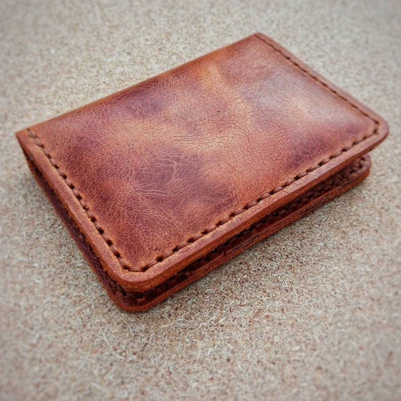 Leather Card Wallet - Etsy
