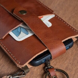 Leather Cell Phone Crossbody Bag: Tan iPhone Purse - Etsy