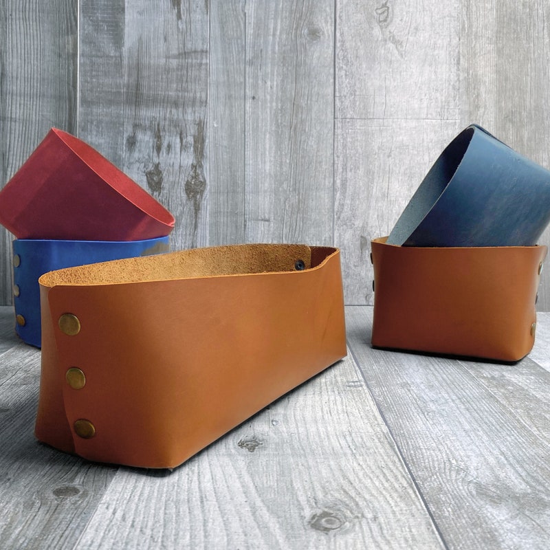 Leather Basket - Etsy