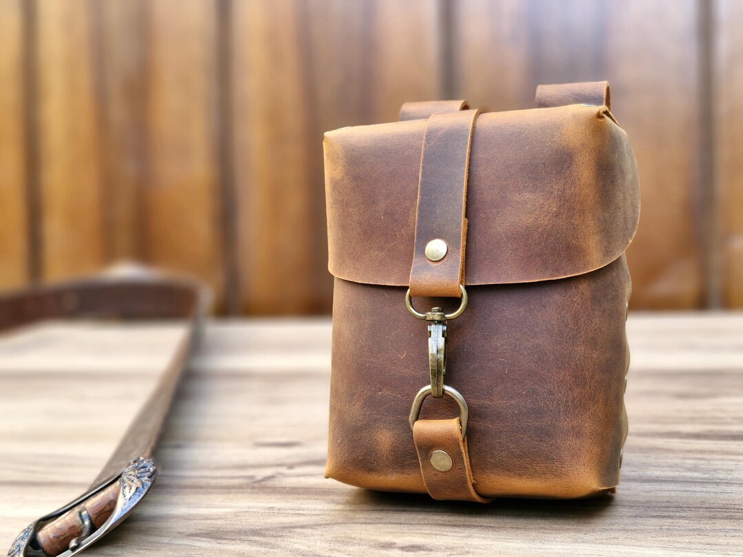 Leather Utility Belt Pouch, Ammo Pouch, Belt Bag, Hiking Bag, Leather ...