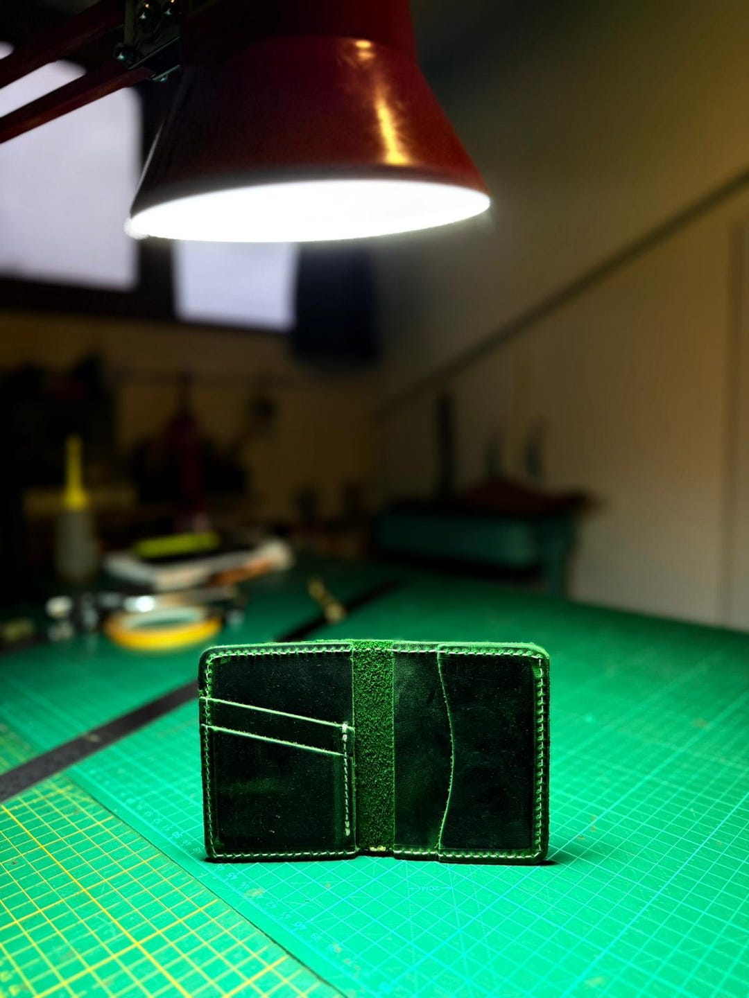 Handmade Leather Bifold Wallet: Personalized Calf Leather Card Holder ...