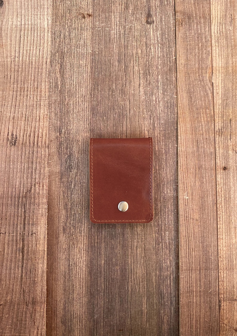 Leather Card Holder, Vertical Card Wallet for Cards and Folded ...