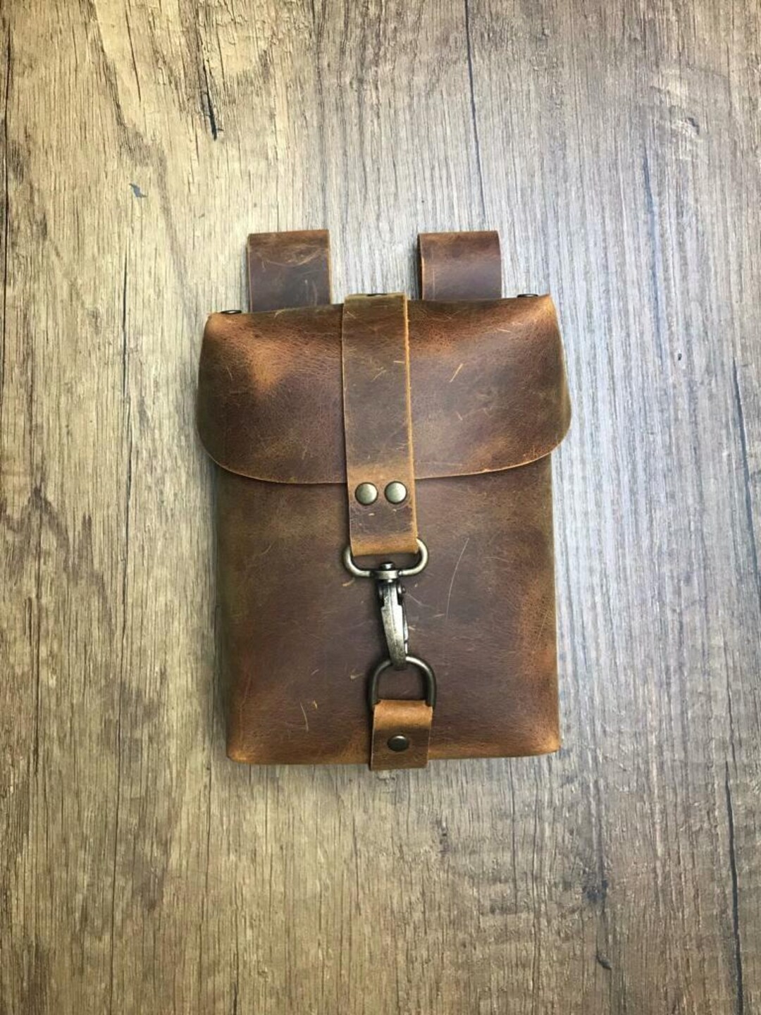 Leather Utility Belt Pouch: Sturdy Brown Belt Bag - Etsy