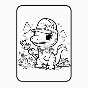 4 Printable Kids Coloring Pages,boys Dinosaur Coloring Pages,homeschool ...