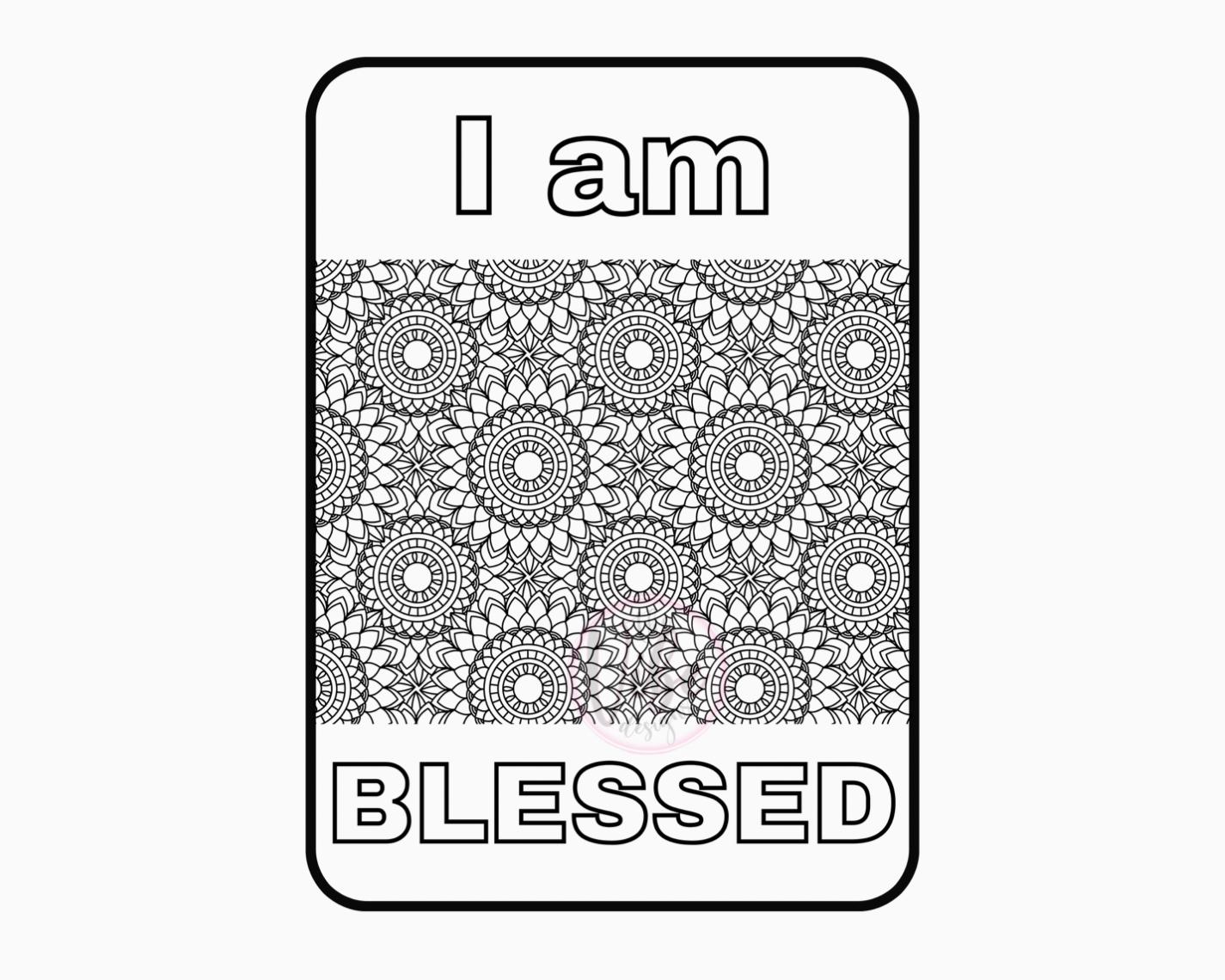 5 Printable Affirmations Coloring Pages,positive Affirmations Coloring ...