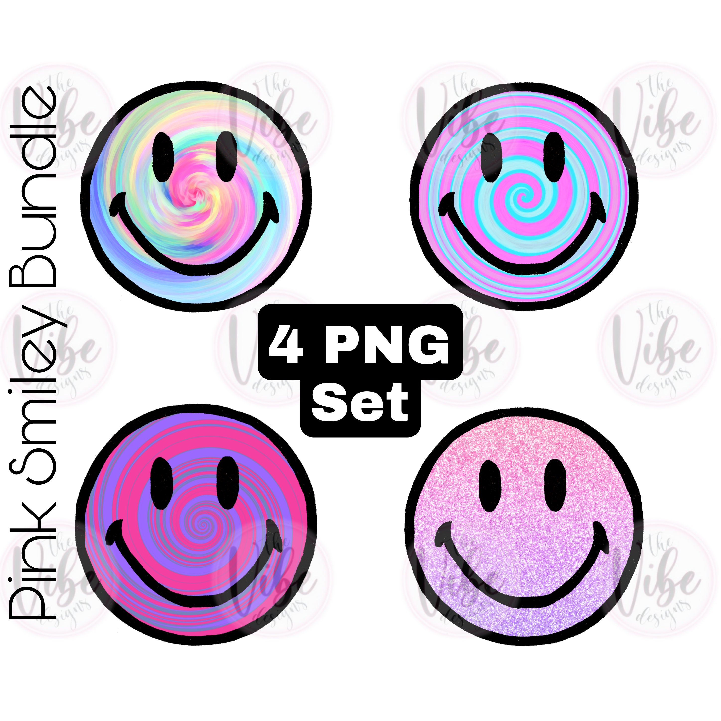 Pink Smiley PNG Bundle,cute Smiley PNG Bundle, Smiley Face PNG Bundle ...