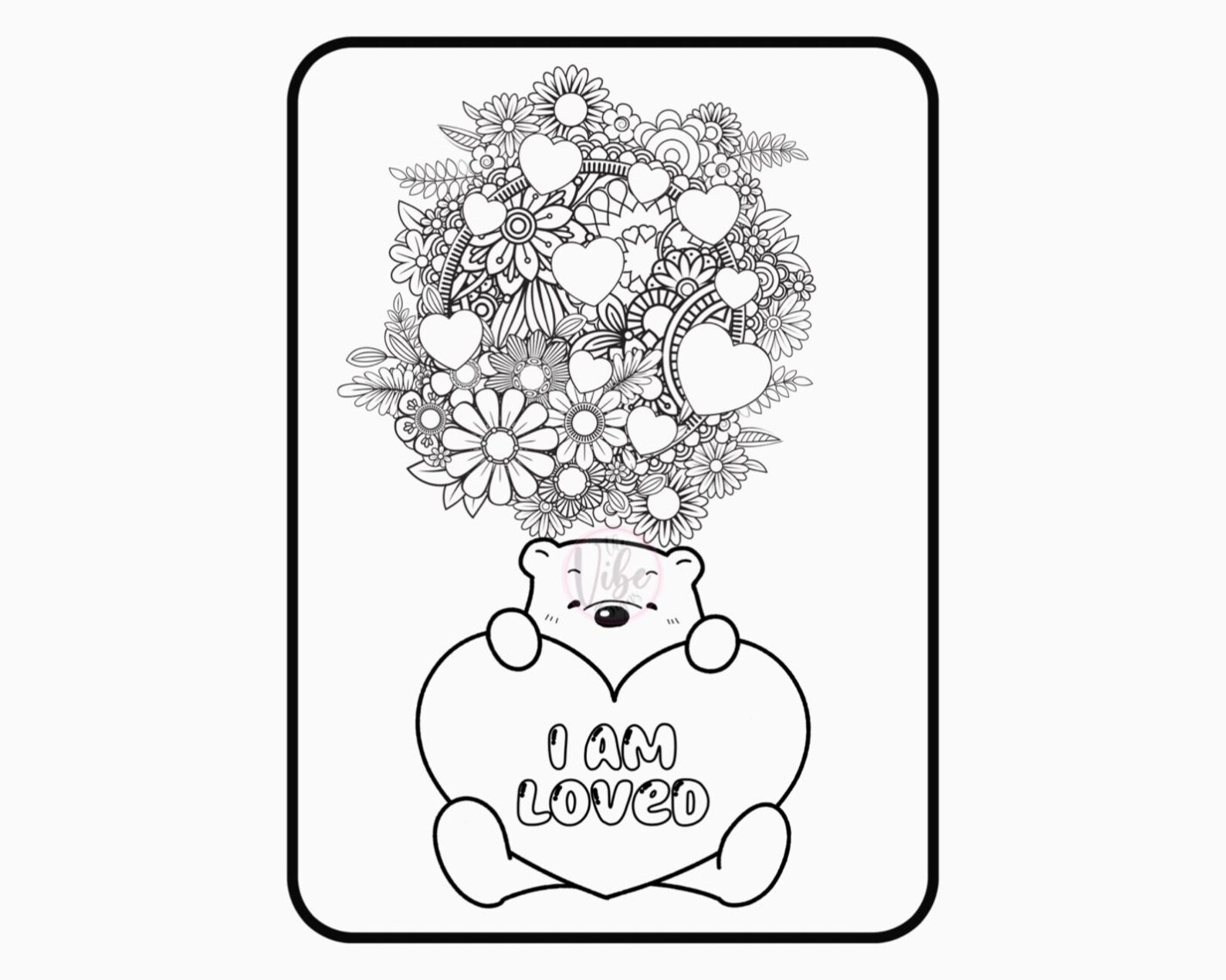 5 Printable Valentines Day Coloring Pages,hearts Coloring Packet ...