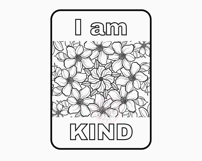 5 Printable Affirmations Coloring Pages,positive Affirmations Coloring ...