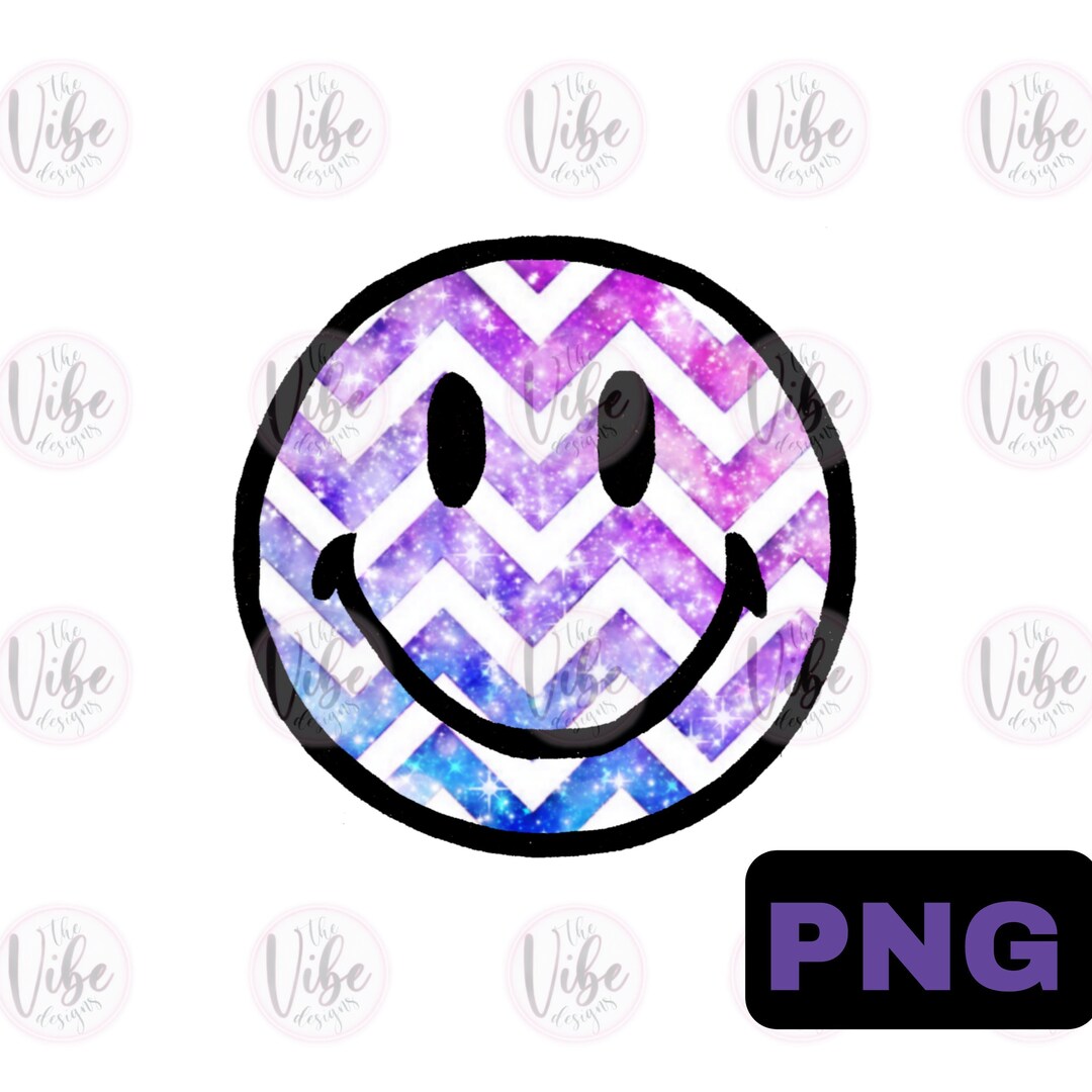 Chevron Smiley Face Png, Smiley Face Png, Purple and Blue Smiley Face ...