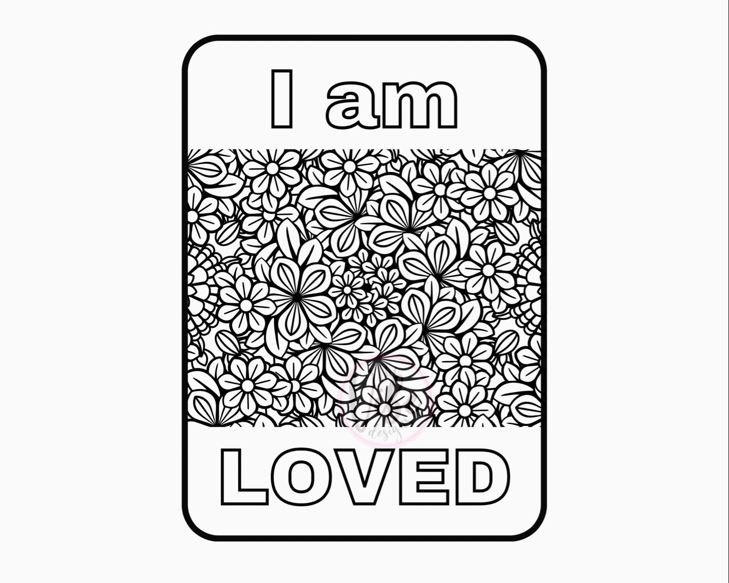 5 Printable Affirmations Coloring Pages,positive Affirmations Coloring ...