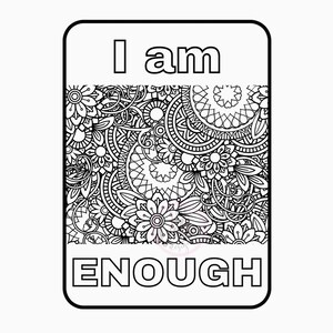 5 Printable Affirmations Coloring Pages,positive Affirmations Coloring ...
