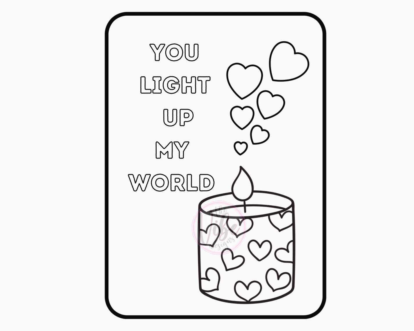 5 Printable Valentines Day Coloring Pages,hearts Coloring Packet ...