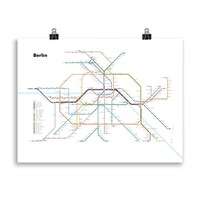 Berlin Subway Alphabet Map, U-bahn Berlin Metro, S-bahn ...