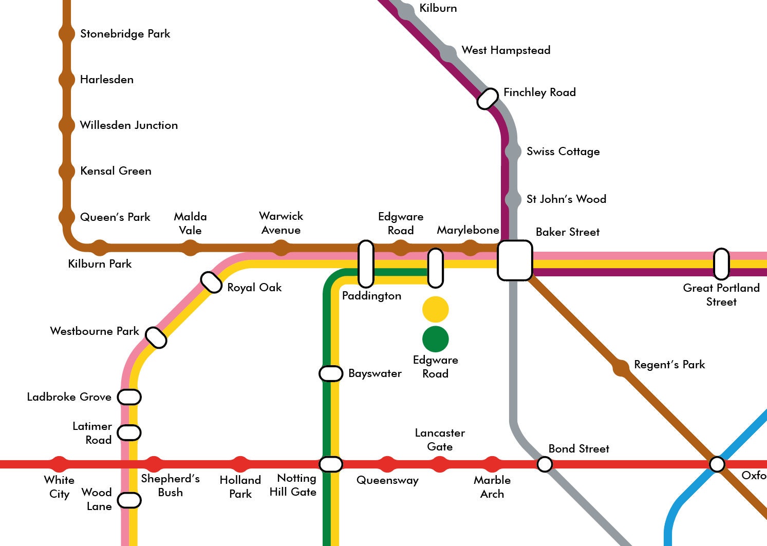 London Underground Map Poster (white Background) | Minimalist Design ...