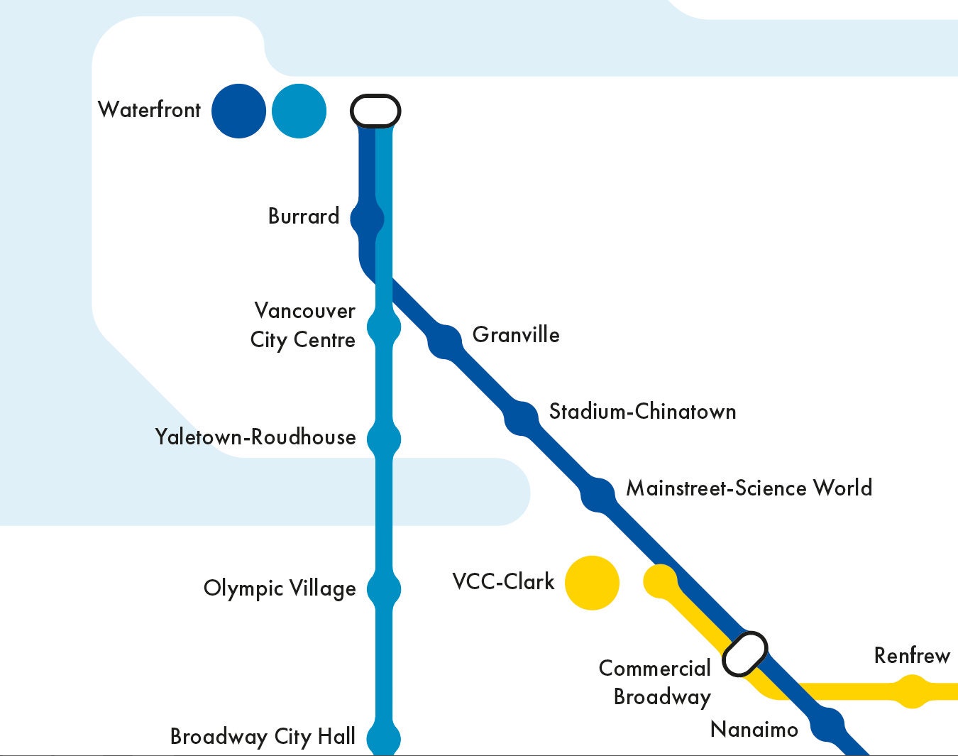Vancouver Skytrain Map Poster (white Background) | Minimalist Design ...