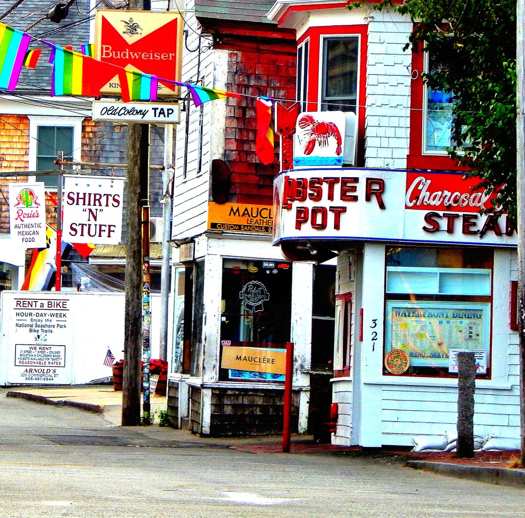Provincetown Massachusetts Print: Lobster Pot, Rainbow Flags (digital ...