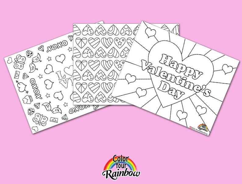 Valentine's Day Coloring Sheets - Printable Valentine's Day - Children ...