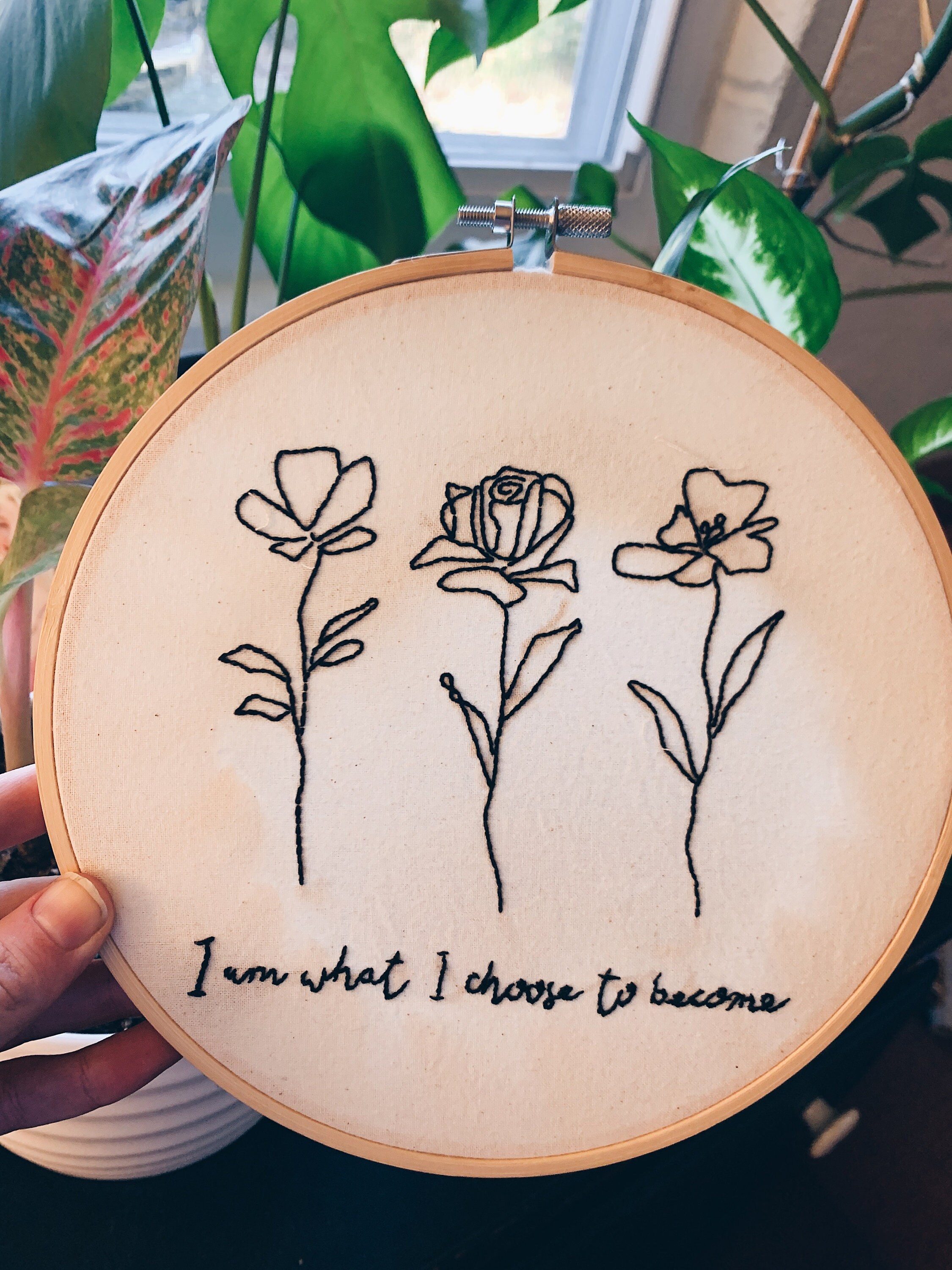 What I Choose to Become Embroidery PATTERN | Inspirational Embroidery ...