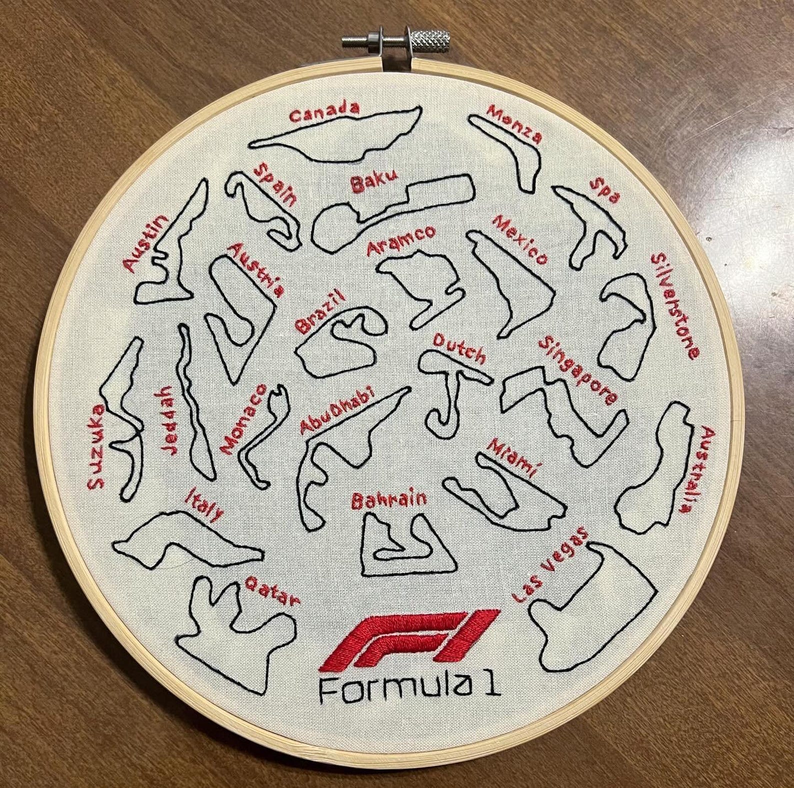 Formula 1 Embroidery PATTERN | PDF Embroidery Pattern | F1 | Racing ...