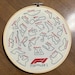 Formula 1 Embroidery PATTERN | PDF Embroidery Pattern | F1 | Racing ...