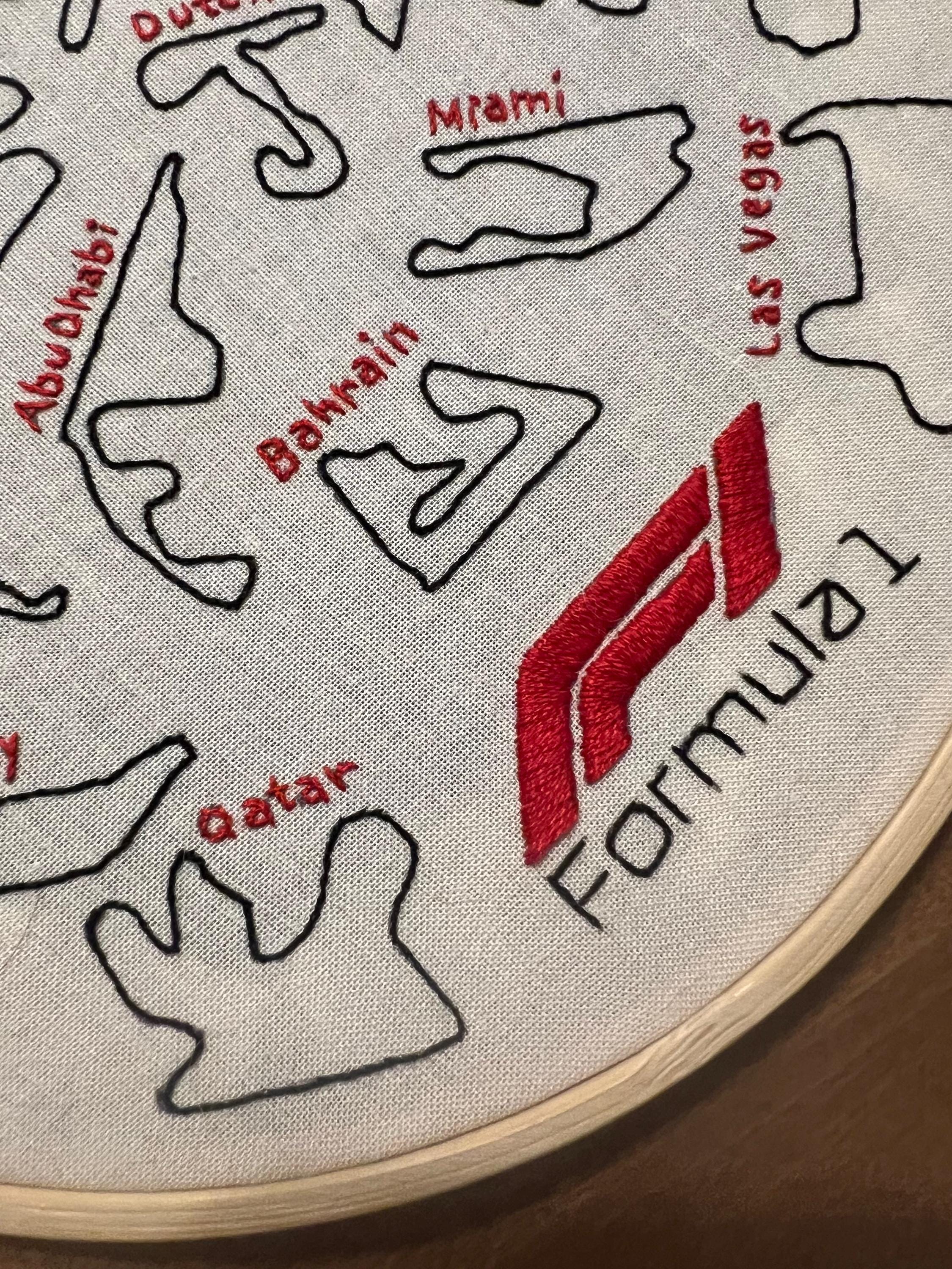 Formula 1 Embroidery PATTERN | PDF Embroidery Pattern | F1 | Racing ...