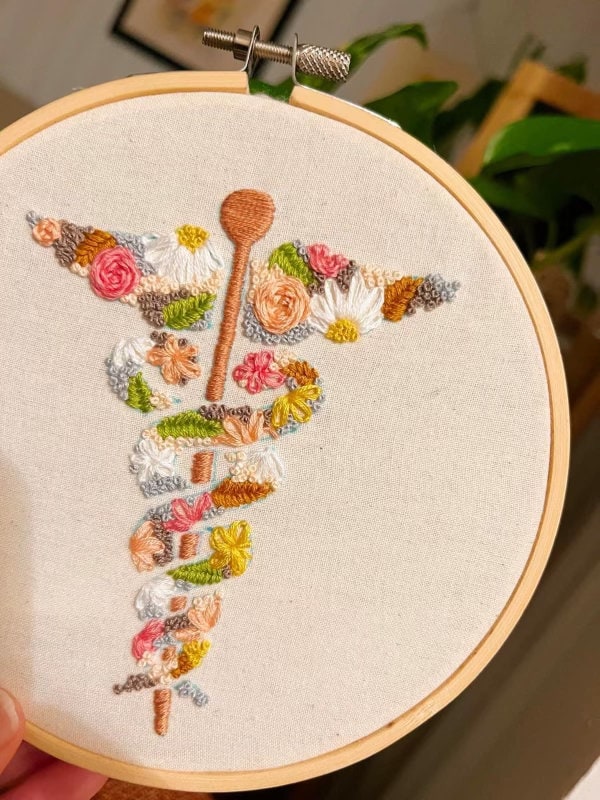 Medical Staff Symbol Embroidery PATTERN | Medical Embroidery | Medical ...