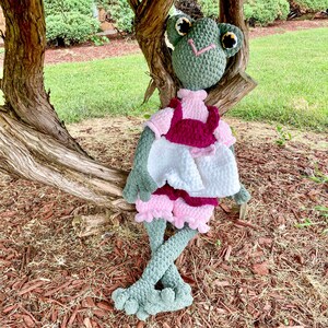 Crochet Female Frog Plush Lovey Snuggler 35 Inches Long - Etsy
