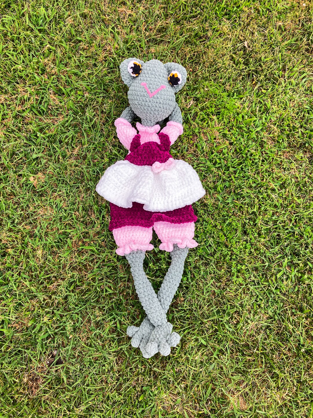 Crochet Female Frog Plush Lovey Snuggler 35 Inches Long - Etsy