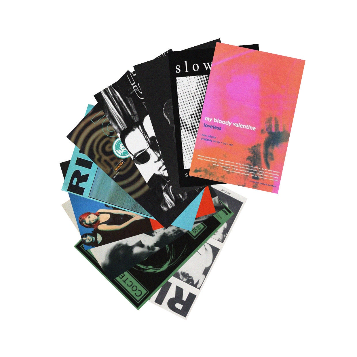 Shoegaze Wall Photo Collage 10 Physical Prints Set - Etsy