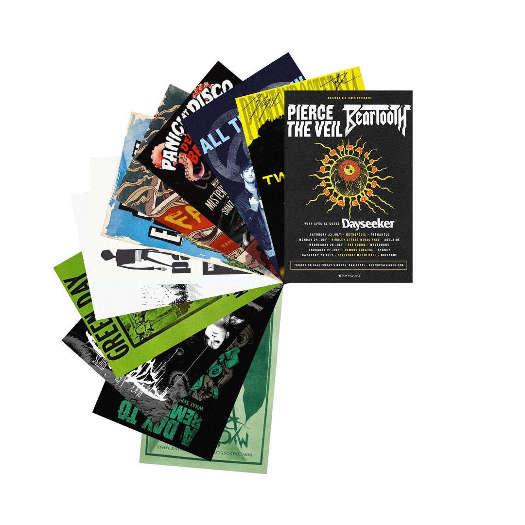 Emo Metal Rock Wall Collage 12 Physical Prints - Etsy