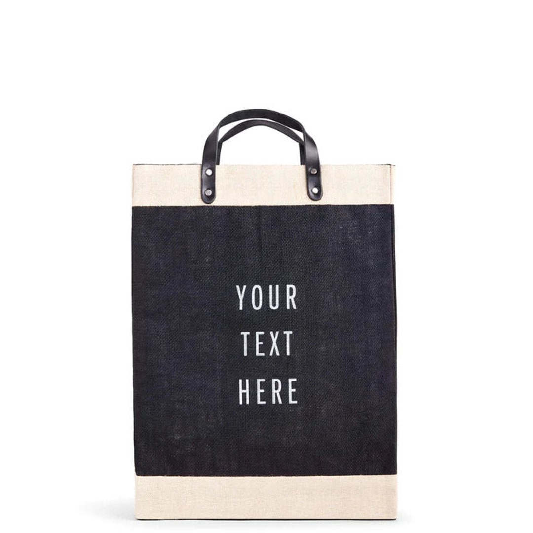 Jute Bag With Name Personalized Jute Bags | Black Jute Burlap Bag ...