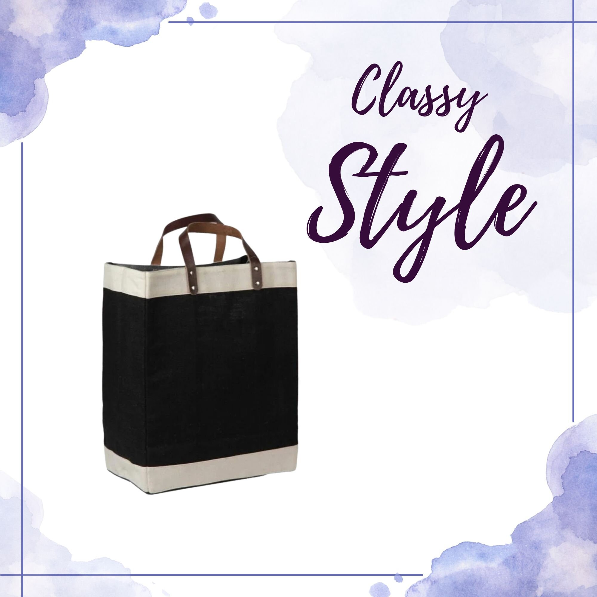 Jute Bag With Name Personalized Jute Bags Black Jute Burlap - Etsy