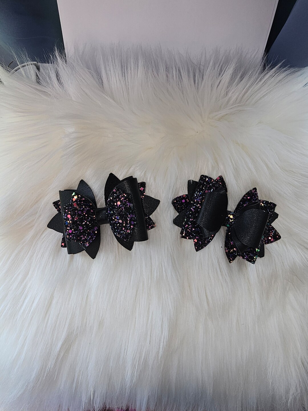 Black Chroma Bow Straw Toppers - Etsy