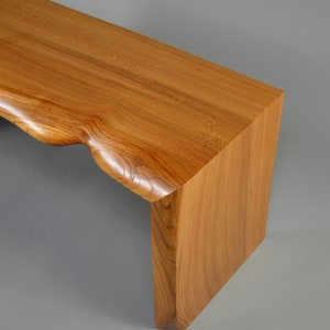Elm Wiggle Live Edge Bench - Etsy