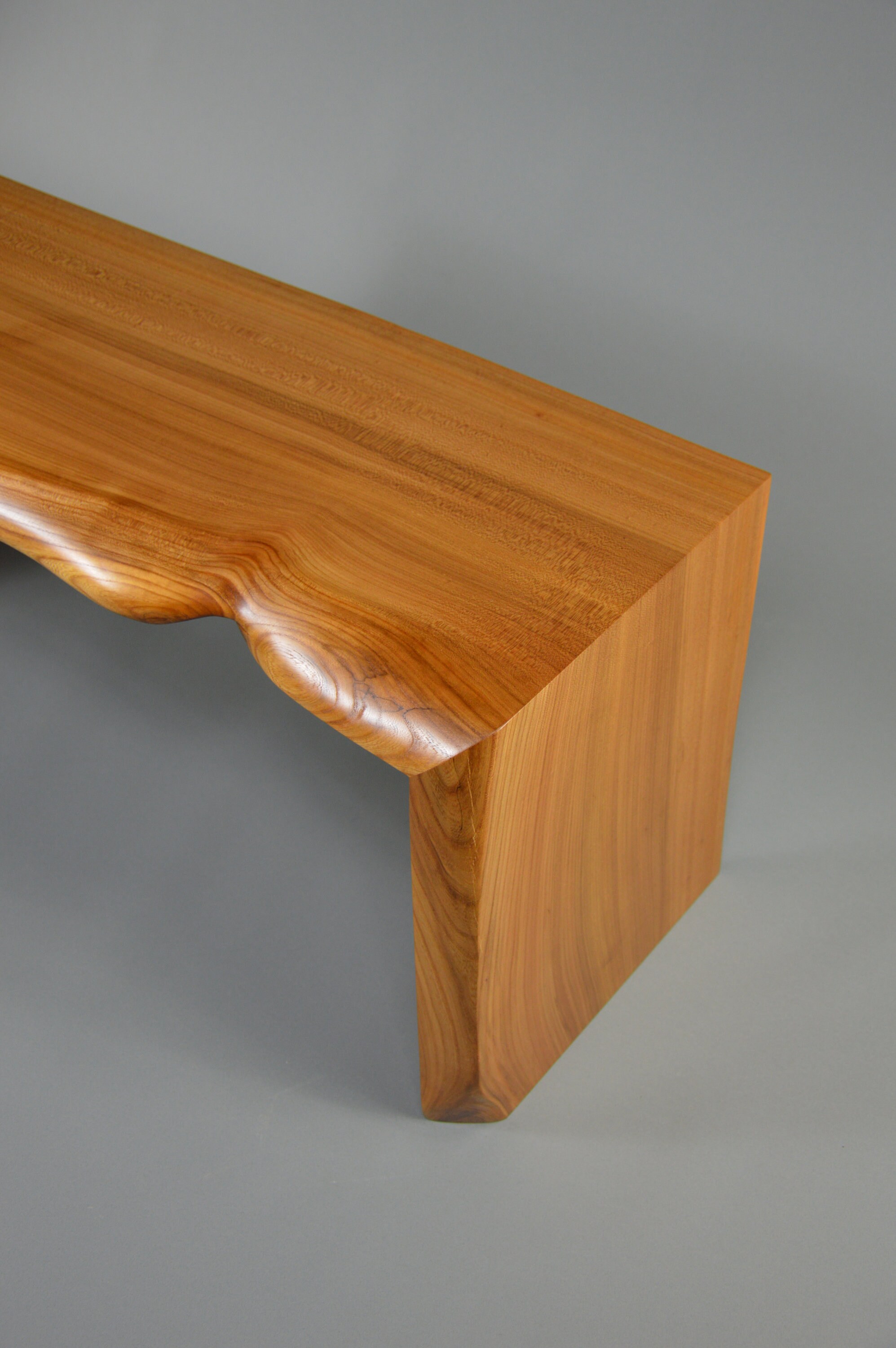 Elm Wiggle Live Edge Bench - Etsy