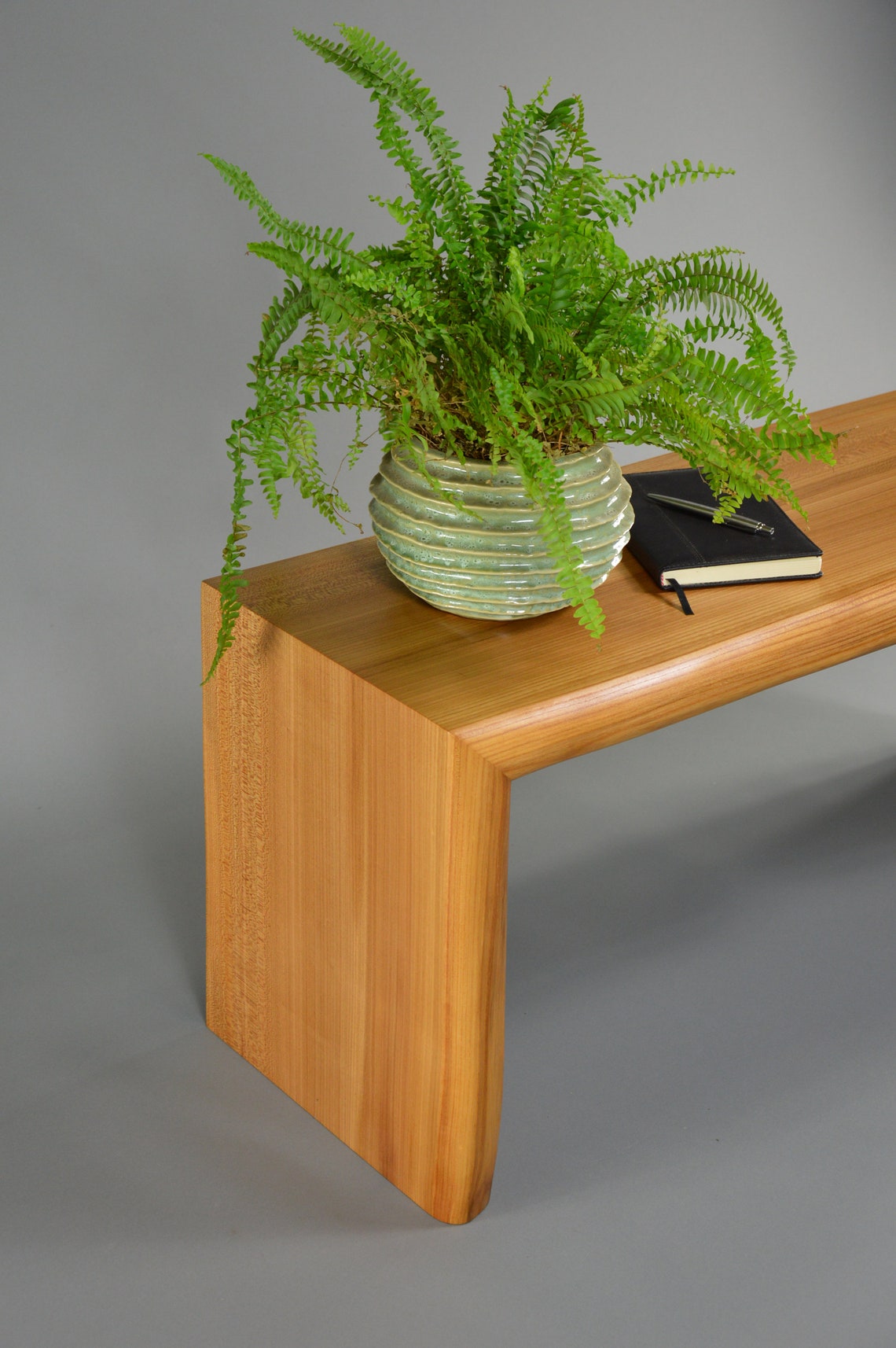 Elm Wiggle Live Edge Bench - Etsy