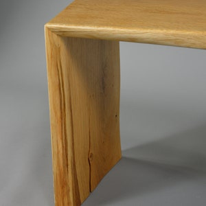 Convex Solid Oak Bench - Etsy