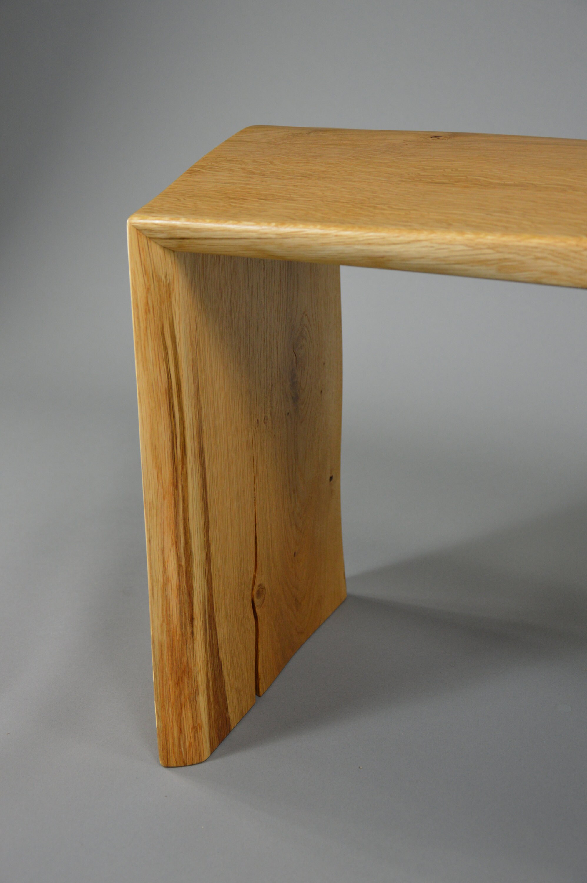 Convex Solid Oak Bench - Etsy