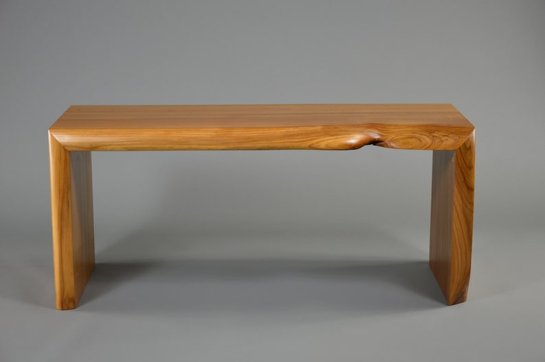 Elm Wiggle Live Edge Bench - Etsy